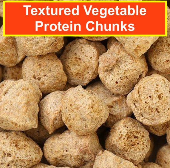 Textured Vegetable Protein TVP Chunks Soy Vegan Meat | Etsy