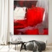 Red Abstract Painting on Canvas Large Wall Art Red Abstract Art on ...