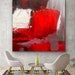 Red Abstract Painting on Canvas Large Wall Art Red Abstract Art on ...