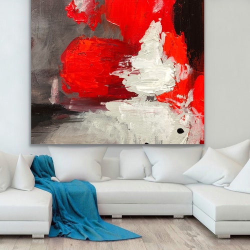 Abstract Painting Original Large Acrylic Canvas Expressionism - Etsy