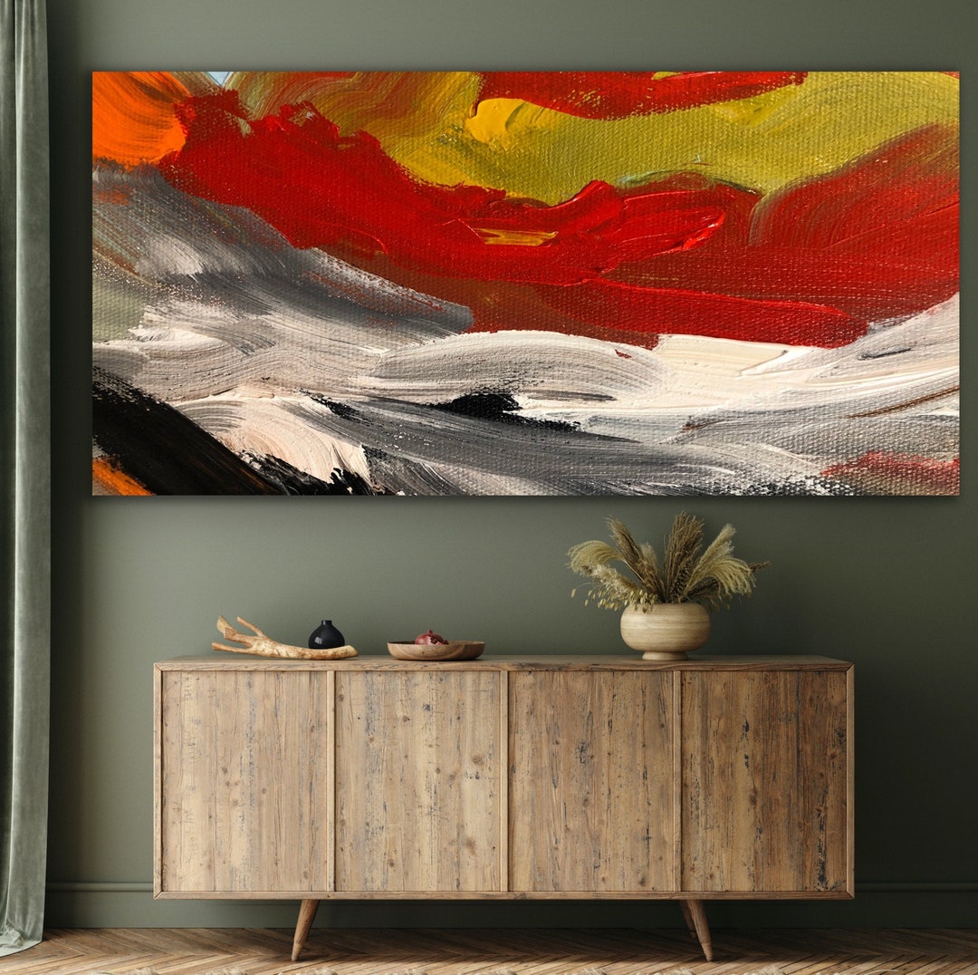 Original Colorful Painting Abstract Red Painting Abstract - Etsy