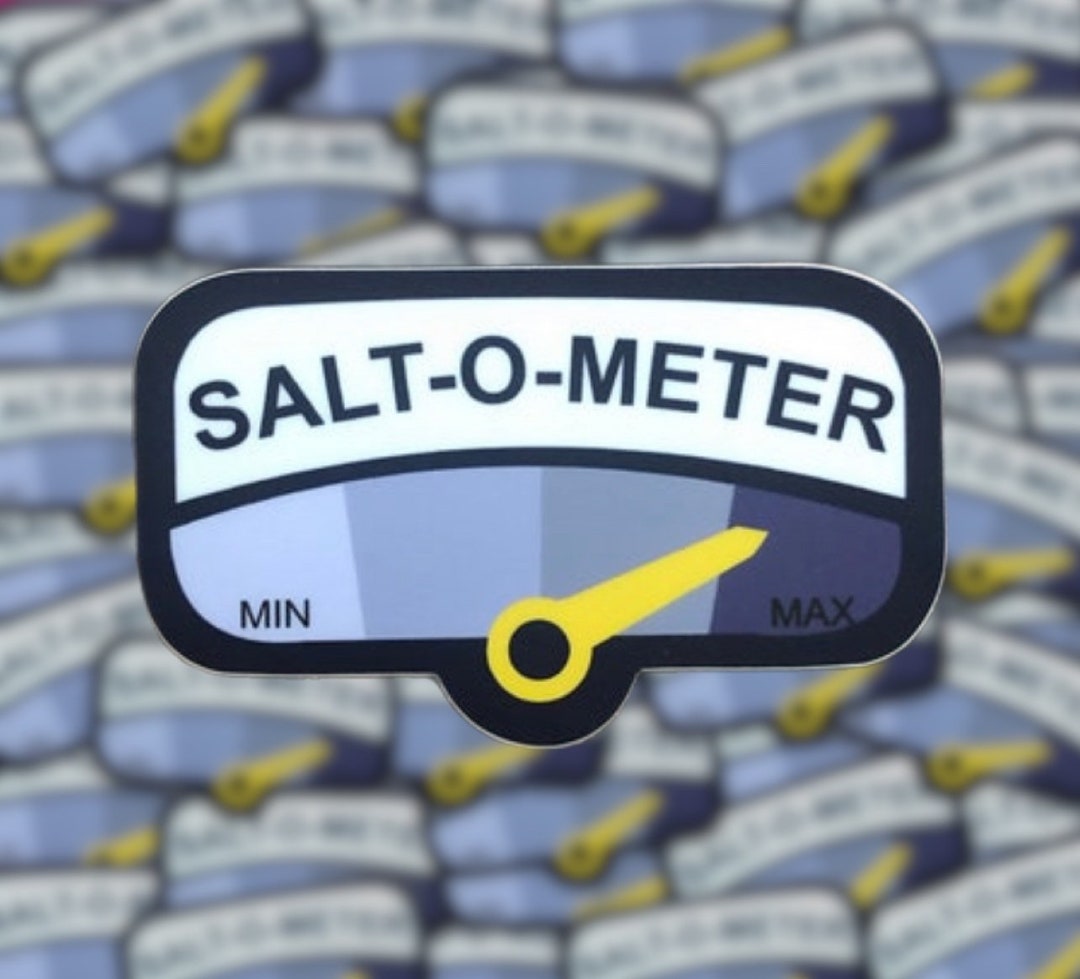 SALT-O-METER Salty Firefighter Paramedic Sticker - Etsy