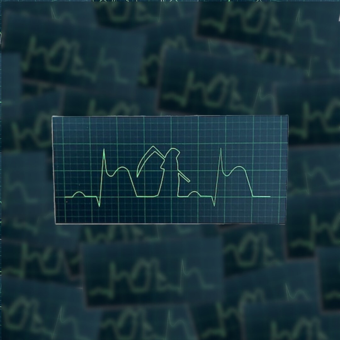 Grim Reaper STEMI EKG Strip Sticker - Etsy UK