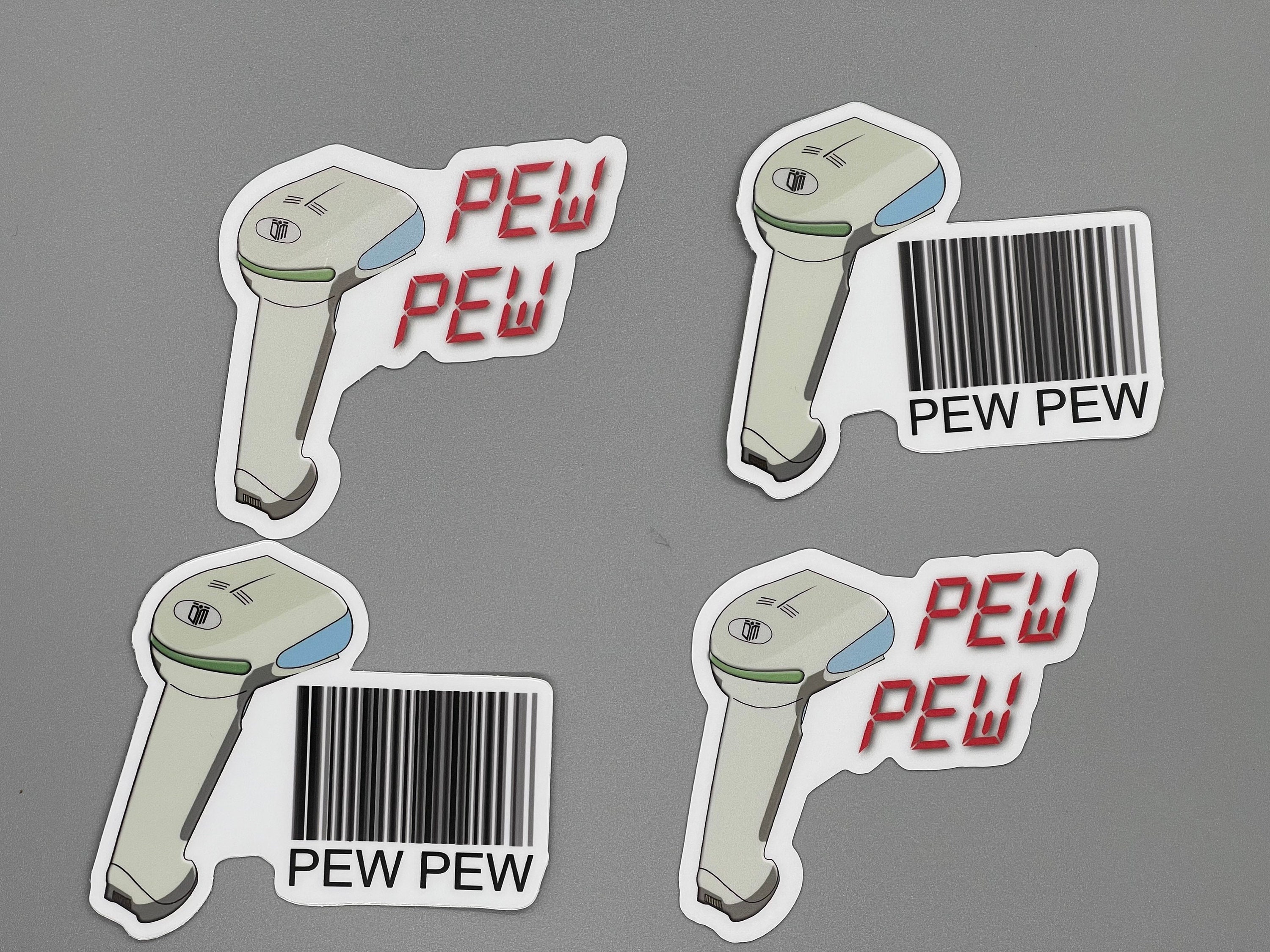 PEW PEW Nurses Scanner Gun Sticker - Etsy
