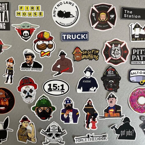 Firefighter Decals Stickers Loud Noise Hazard Que Aint - Etsy