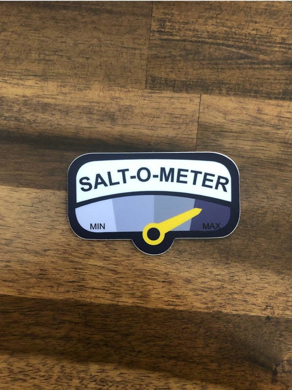 SALT-O-METER Salty Firefighter Paramedic Sticker | Etsy