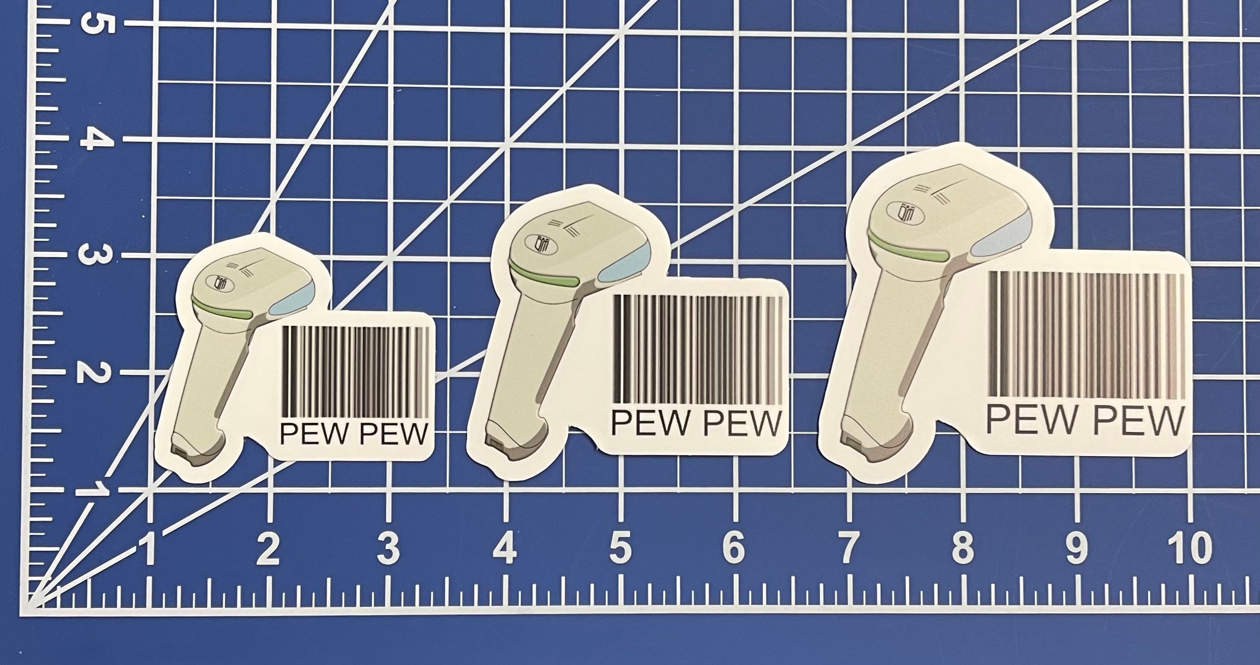 PEW PEW Nurses Scanner Gun Sticker - Etsy
