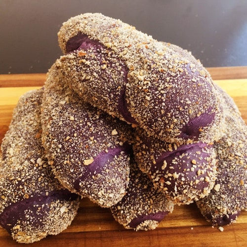 UBE Pandesal Purple Yam Philippine Bread Cheesy Dinner - Etsy