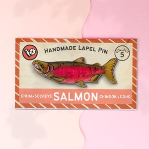 Coho Salmon Fish Lapel Pin - Etsy