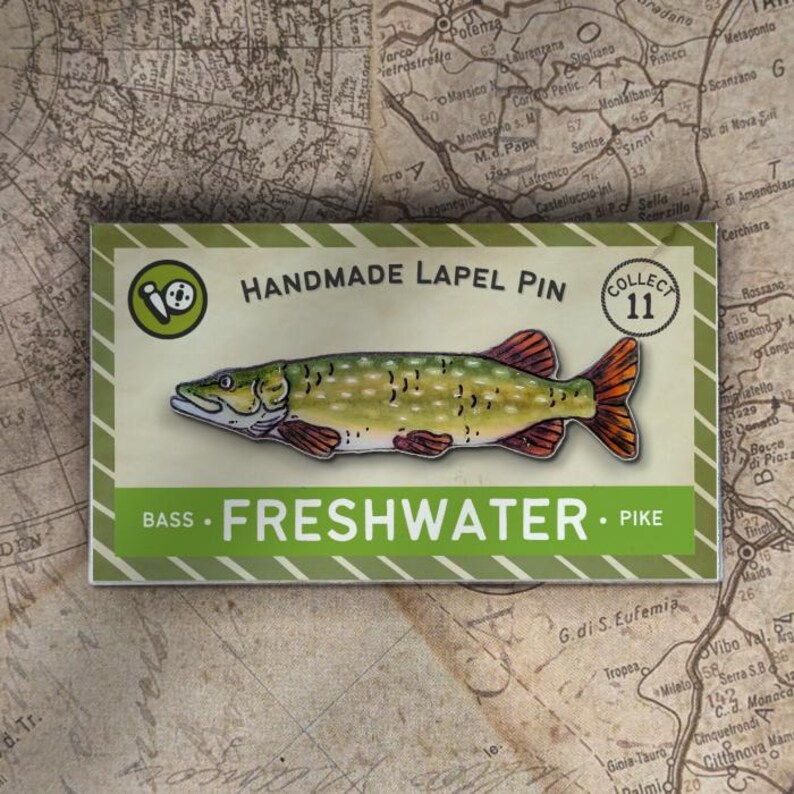 Northern Pike Fish Lapel Pin - Etsy