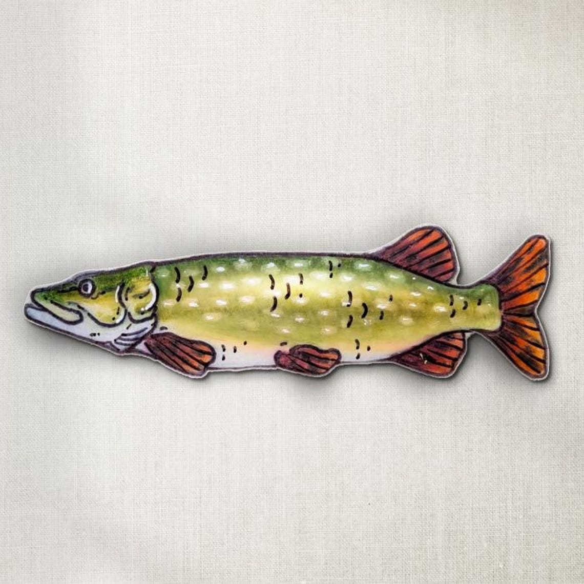 Northern Pike Fish Lapel Pin - Etsy
