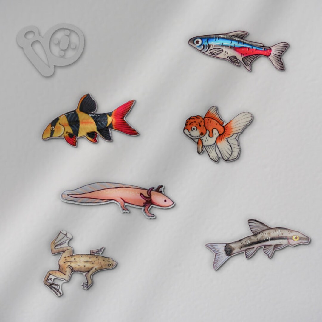 Small Aquarium Fish Magnets Mix & Match From 6 Different Designs - Etsy