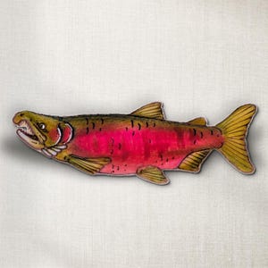 Coho Salmon Fish Lapel Pin - Etsy