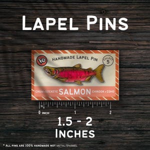 Coho Salmon Fish Lapel Pin - Etsy