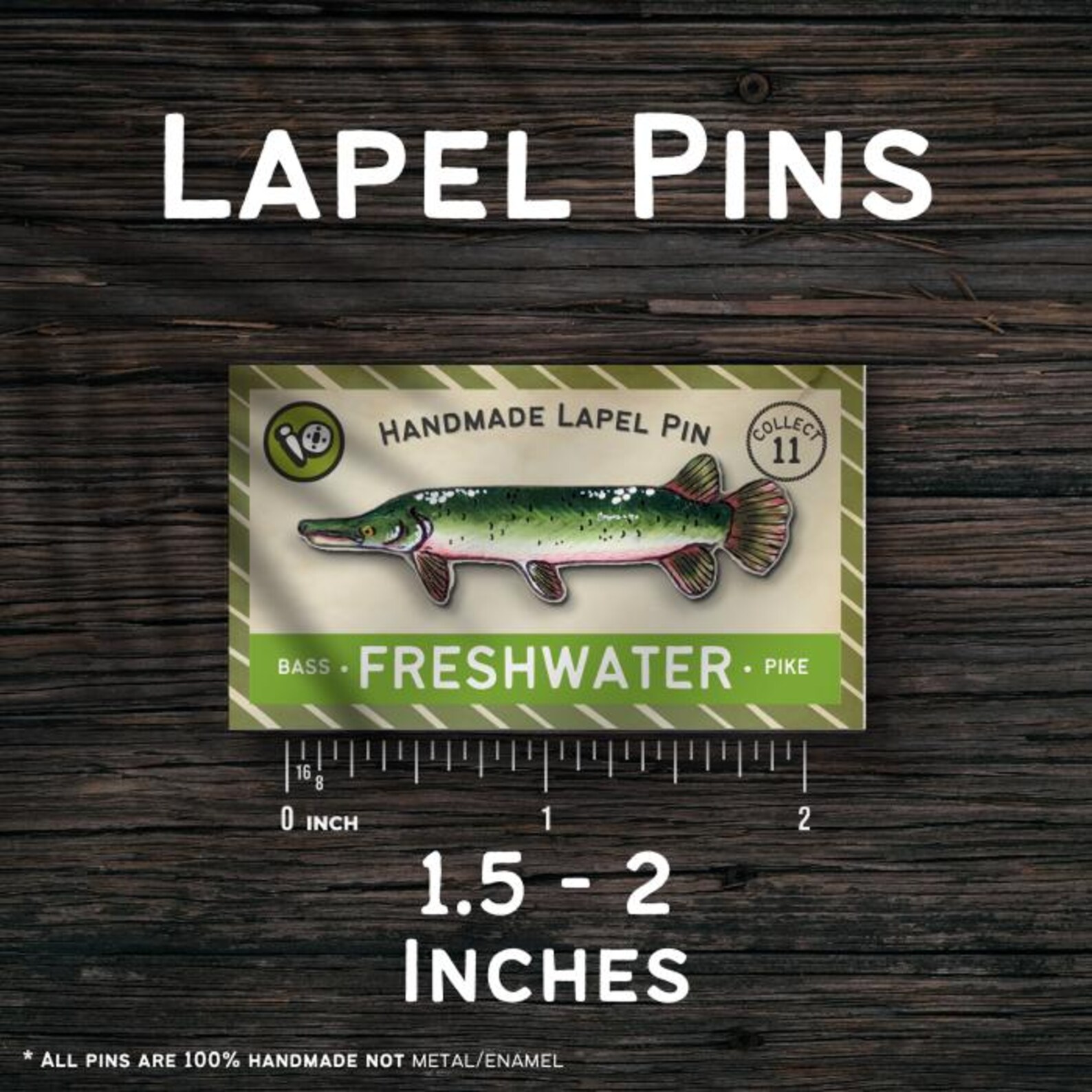 Northern Pike Fish Lapel Pin - Etsy