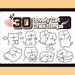 Cat Procreate Stamp Brushe Chibi Character Emote Set Cute Pose Anime ...