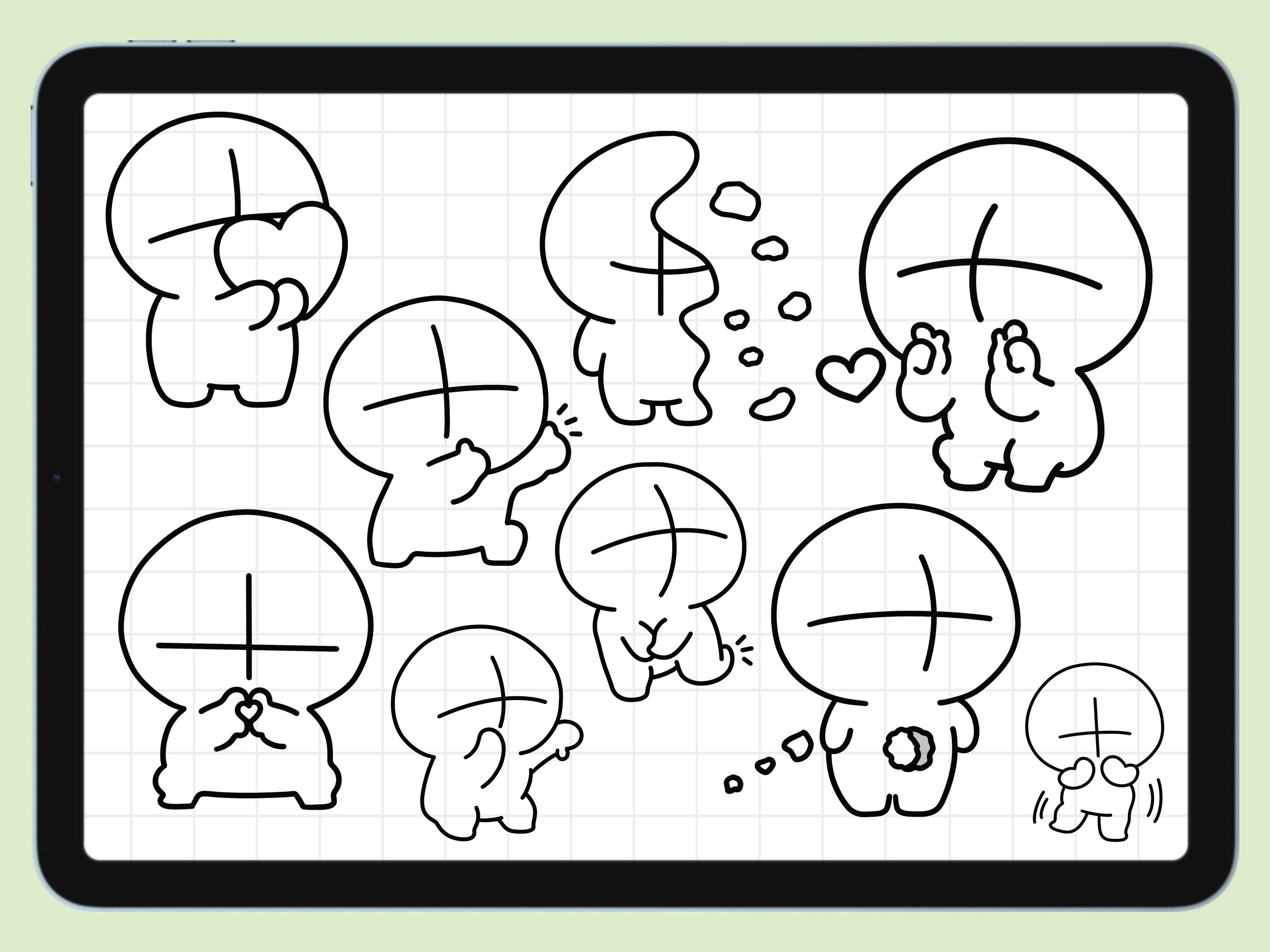 50 PNG File Chibi Full Body Pose Guide, Kawaii Chibi Character Image ...