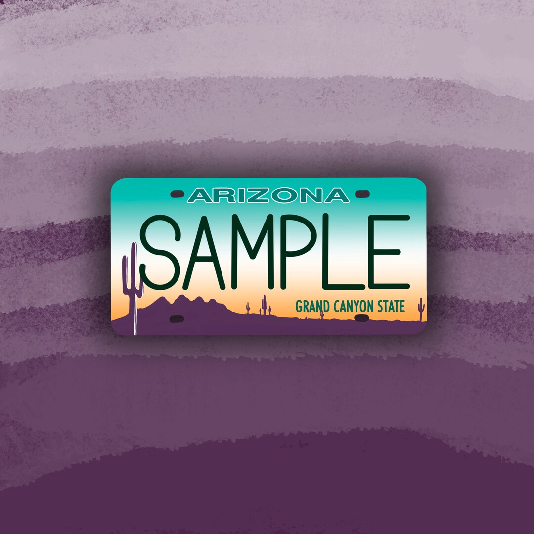 CUSTOMIZABLE Arizona State License Plate Sticker Laptop - Etsy