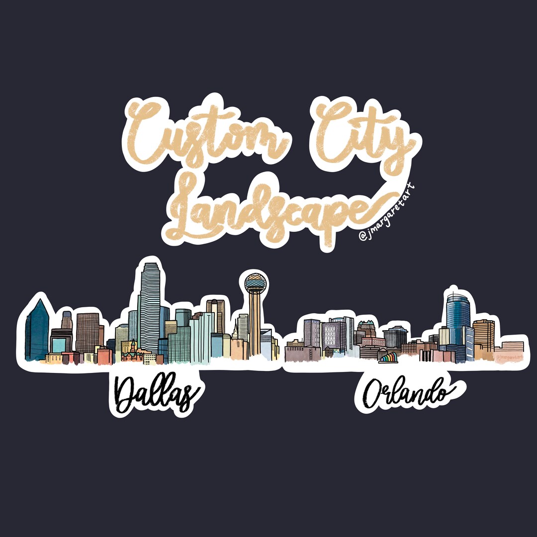 Custom City Landscape | DIGITAL PRINT DELIVERED - Etsy