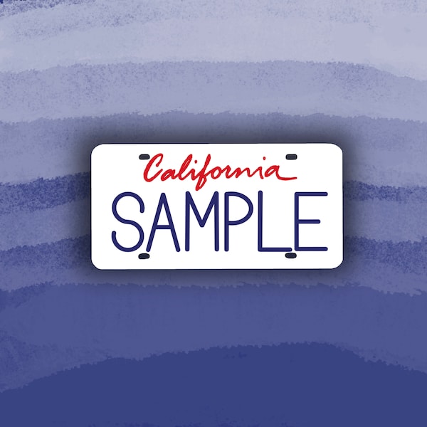 California License Plate Decal - Etsy