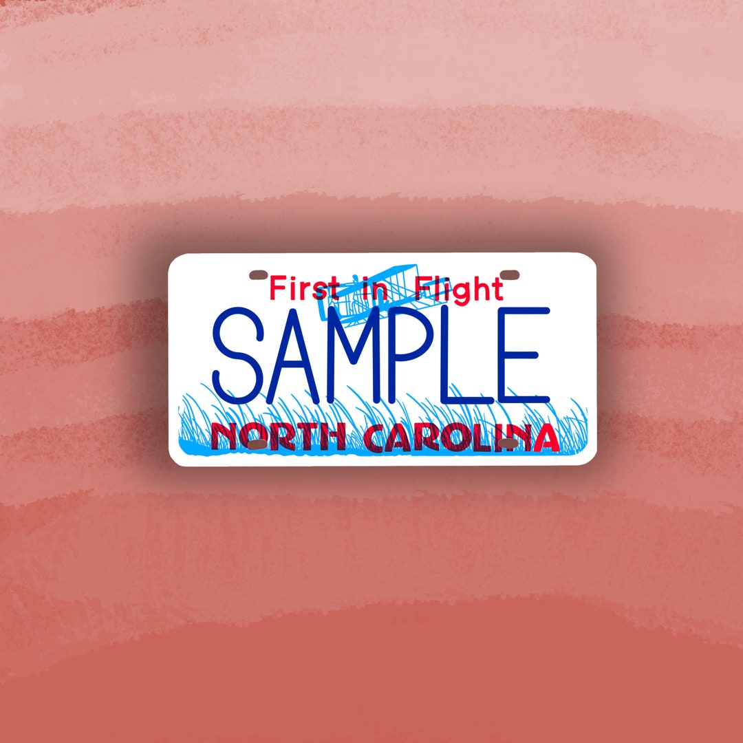 CUSTOMIZABLE North Carolina License Plate Sticker Laptop Sticker Decal ...