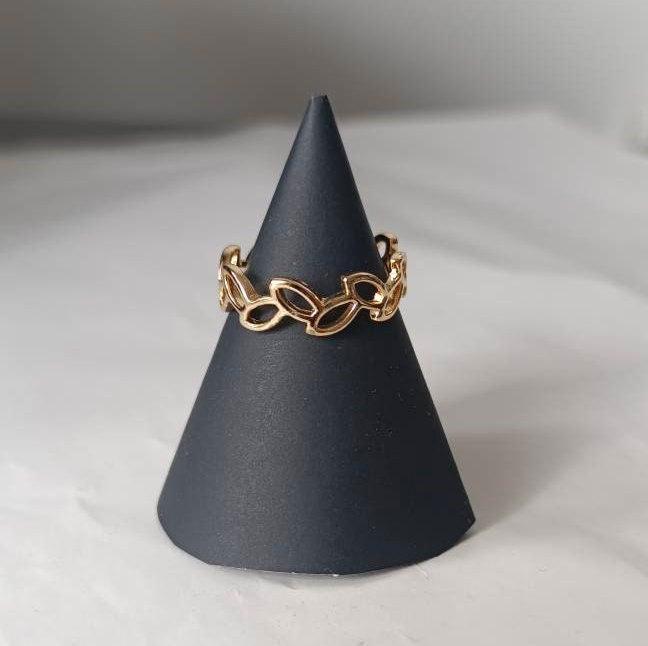 Gold Leaf Ring, Gold Olive Ring, Simple Leaf Ring, Silver Leaf Ring ...