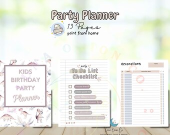 Birthday Party Planner Printable - Etsy