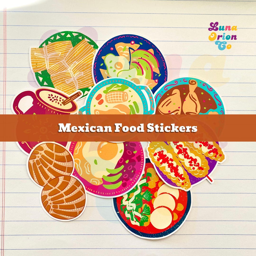 Mexican Holiday Food Sticker Set or Individual Stickers | Hispanic ...