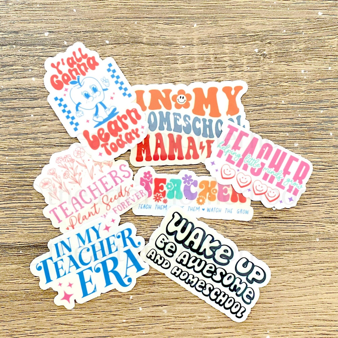 Homeschool Mom Teacher Sticker Set or Individual Stickers | Homeschool ...