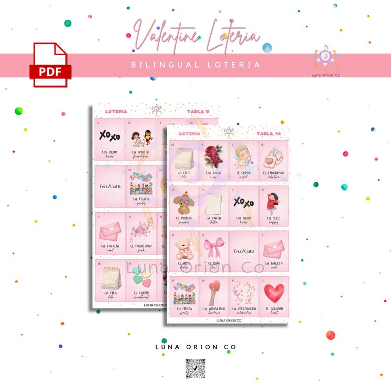 Valentine Loteria Game Printable | PDF File | Valentine Card Games - Etsy
