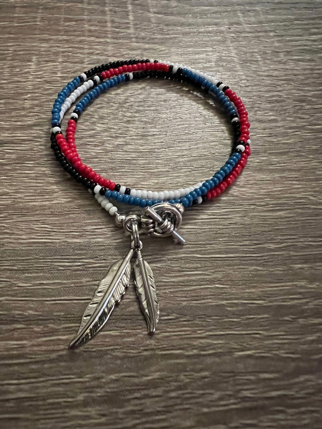 Beaded Single Strand Trip Wrap Bracelet Cherokee 4 Directions - Etsy