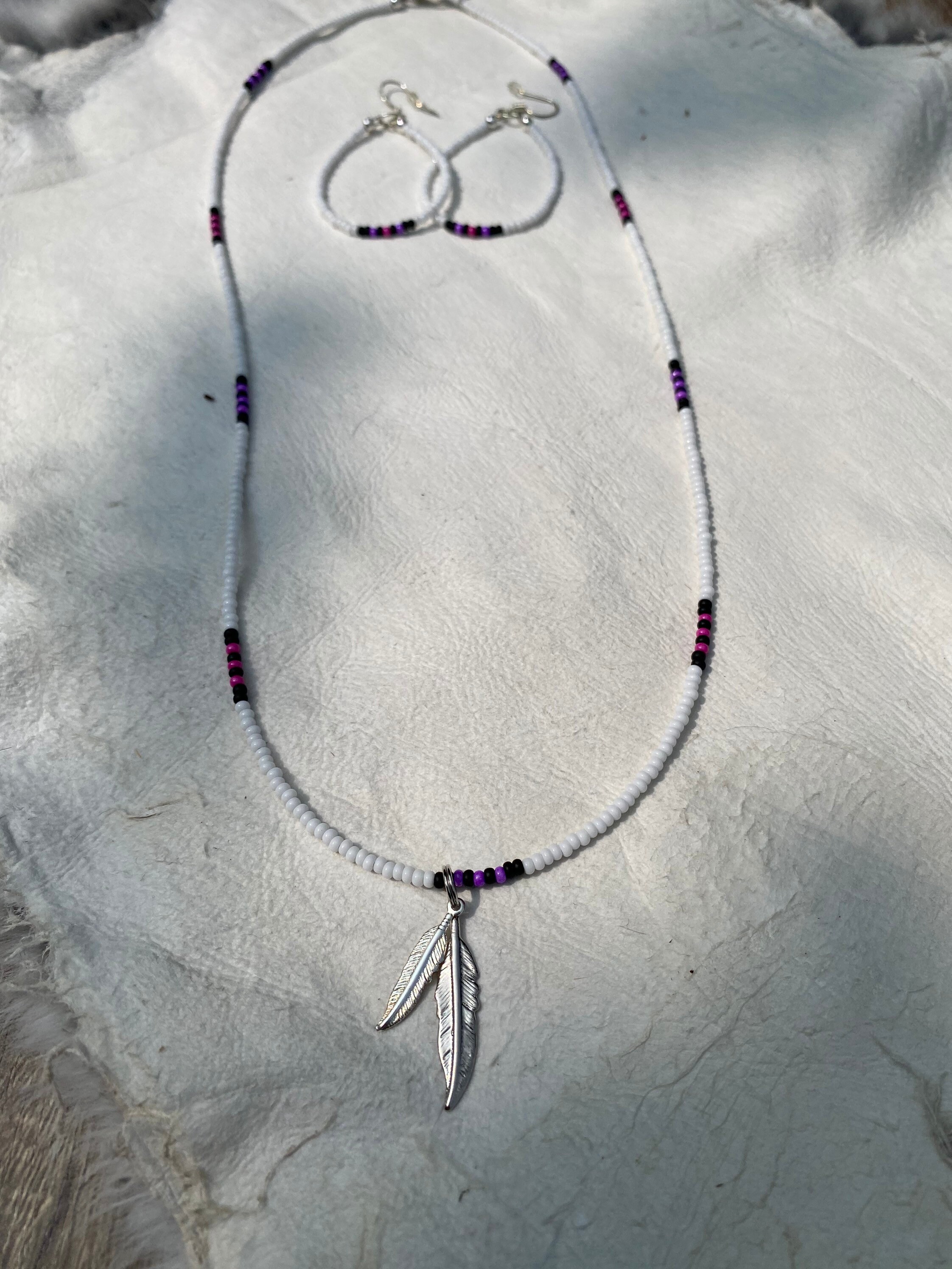 Native American Handcrafted Seed Bead Single Strand Necklace and ...