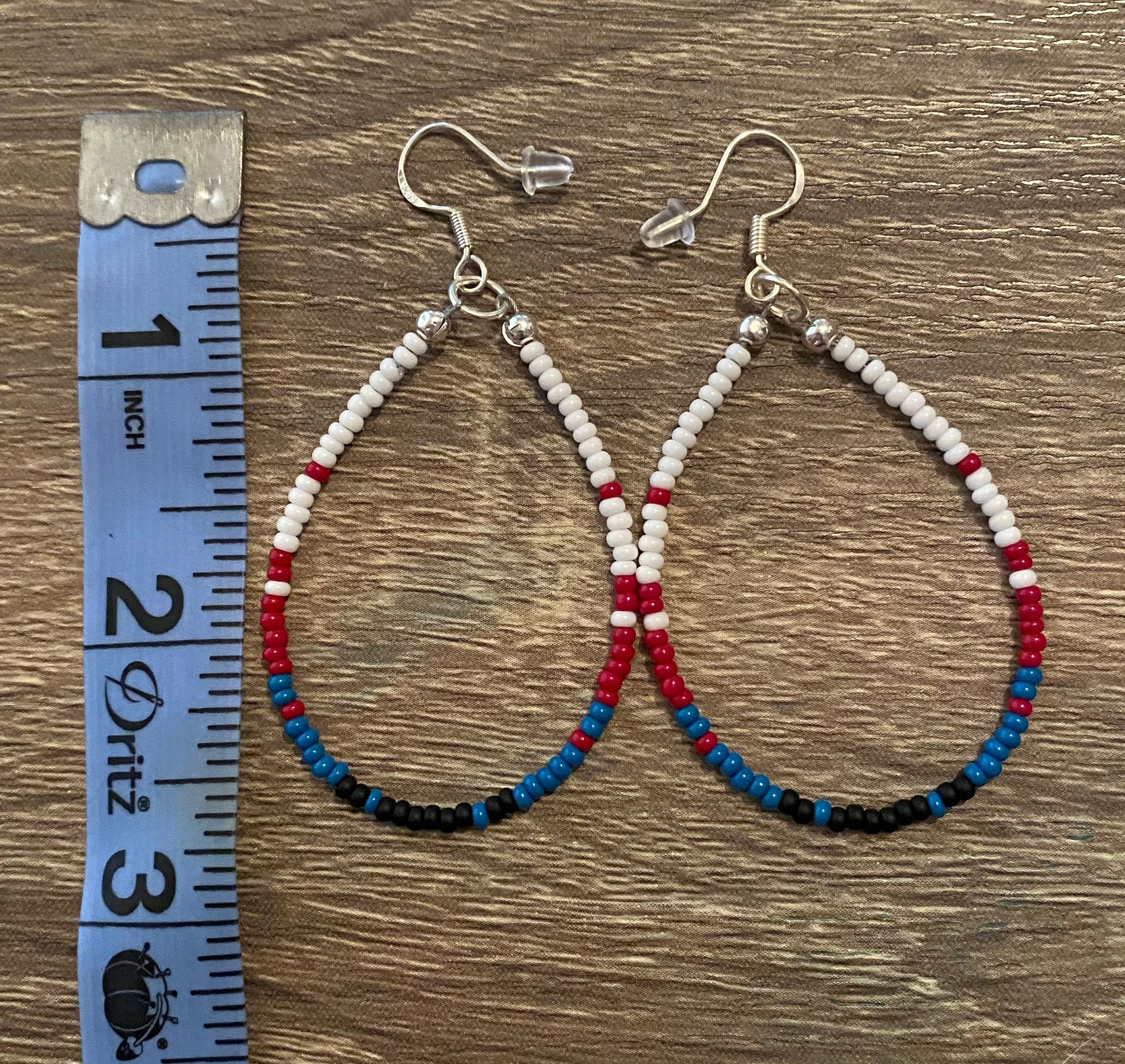 Native American Handcrafted Seed Bead Necklace and Earring Set - Etsy