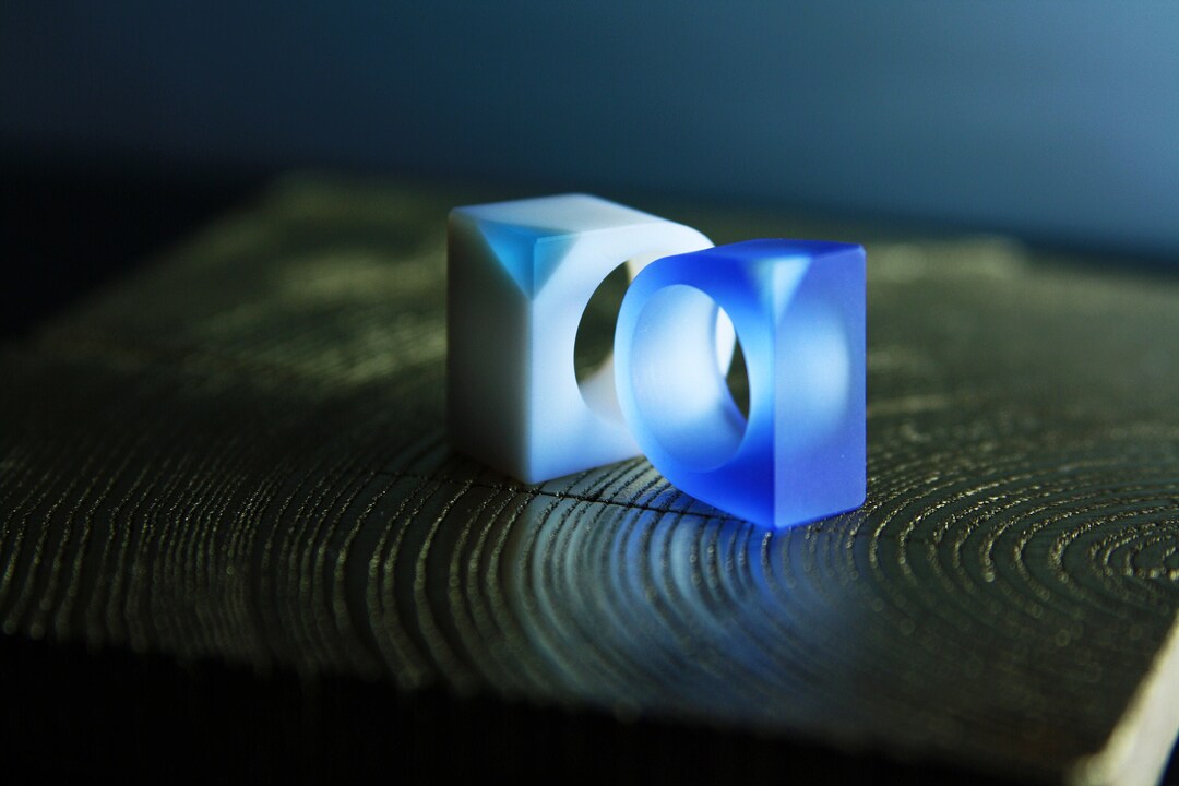 Cut Glass Ring, Colored Glass Ring, Faceted Ring, Elegant Beautiful ...