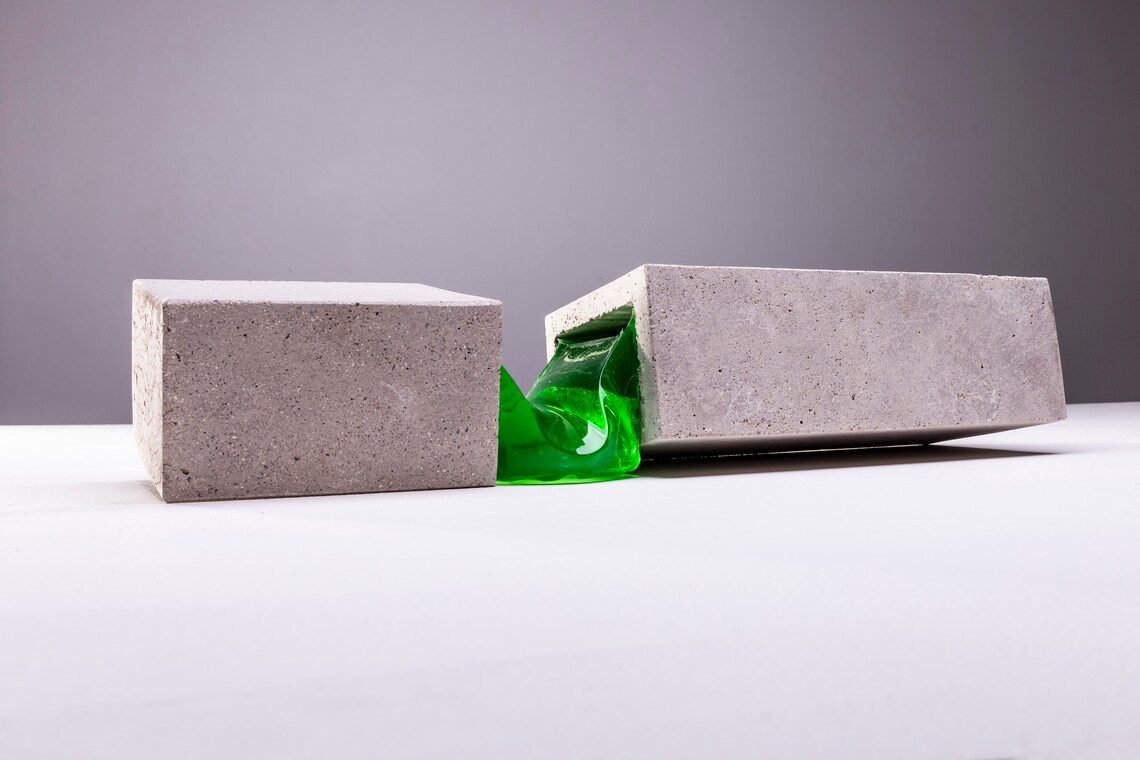 Glass and Concrete Art Object Contemporary Art Collectible - Etsy