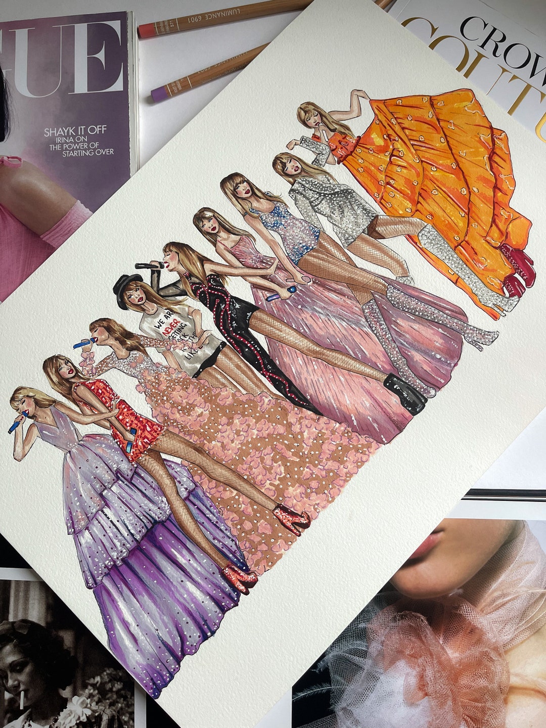 Ultimate the Eras Tour Line up Original Artwork - Etsy