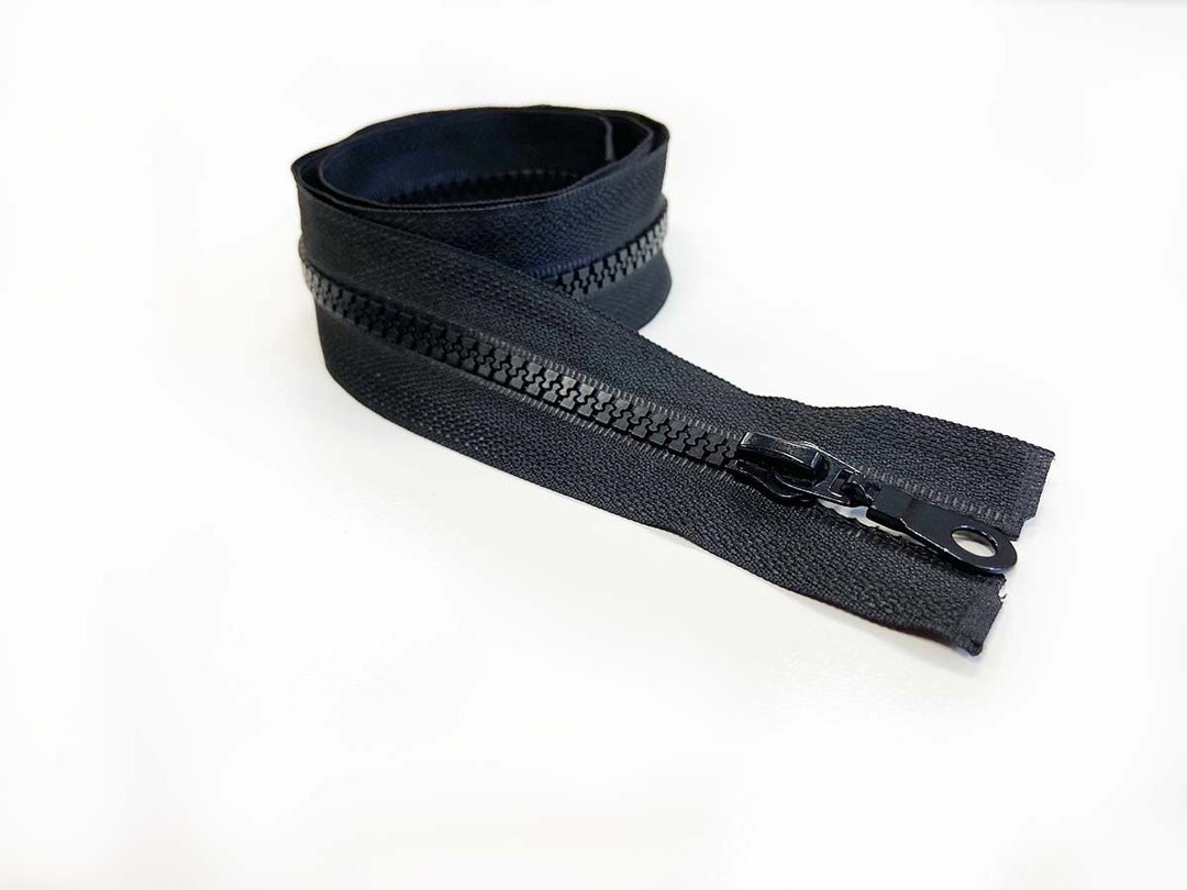 Separable Plastic Jacket Zipper in Black Different Lengths - Etsy