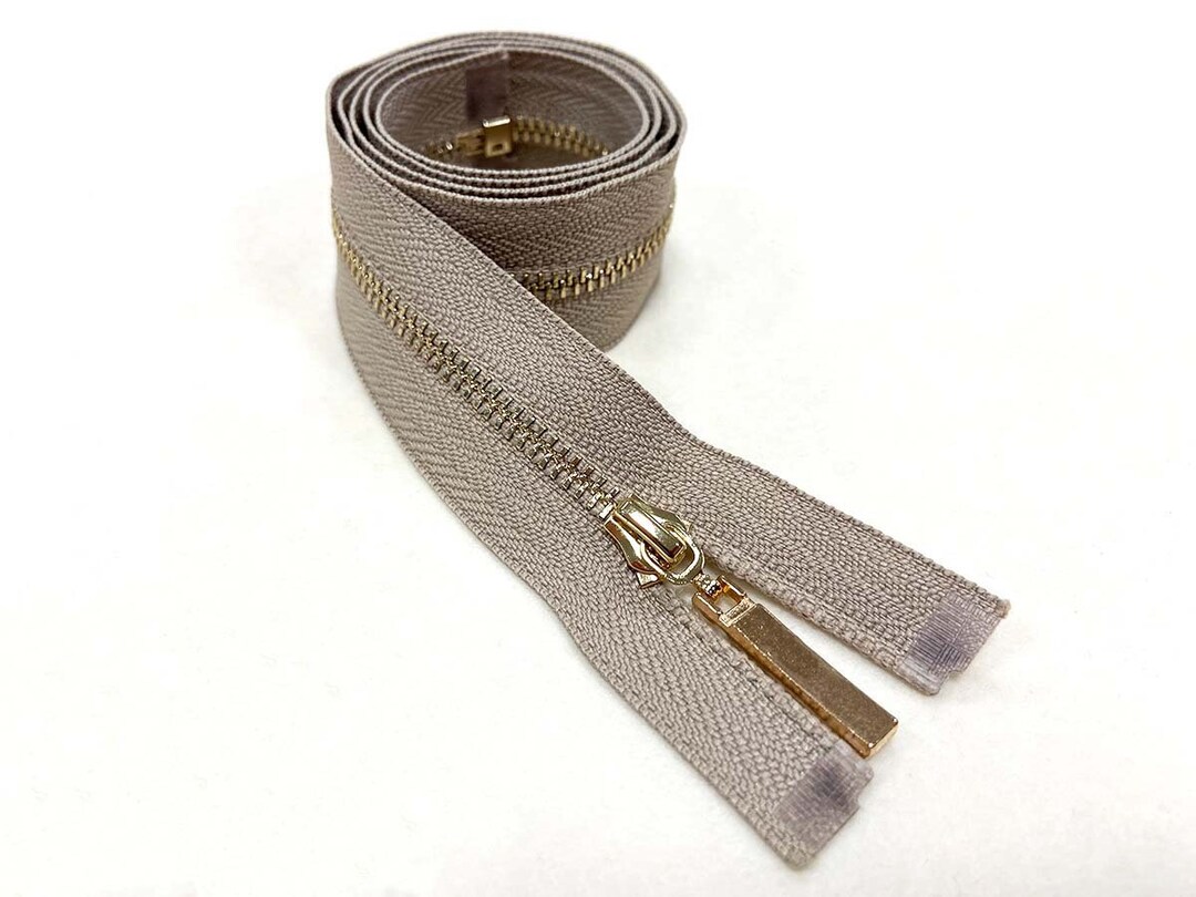 Zipper in Beige/gold Divisible Into Different Lengths - Etsy