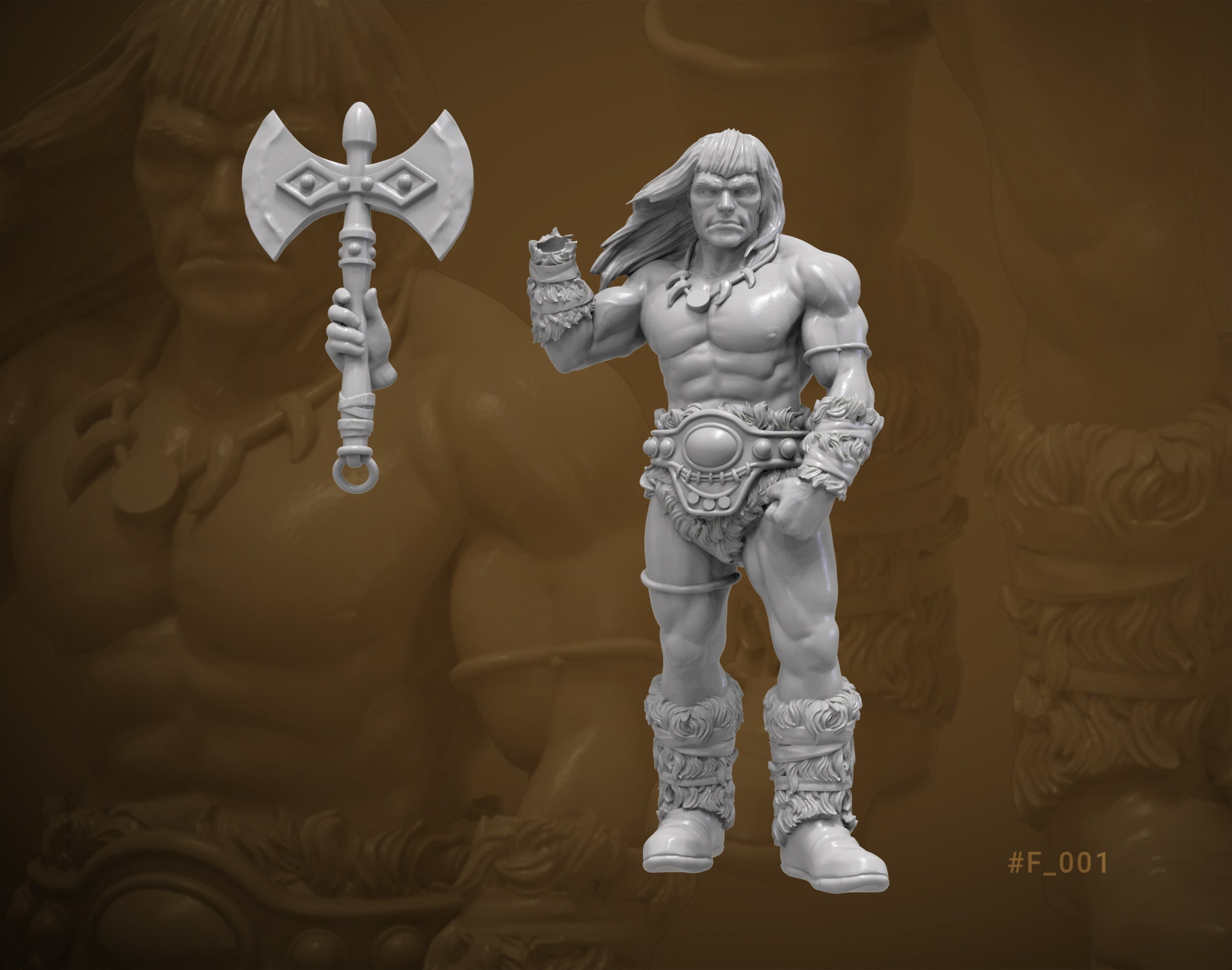 Barbarian Warrior King of Barbarians Miniature for Dnd RPG - Etsy
