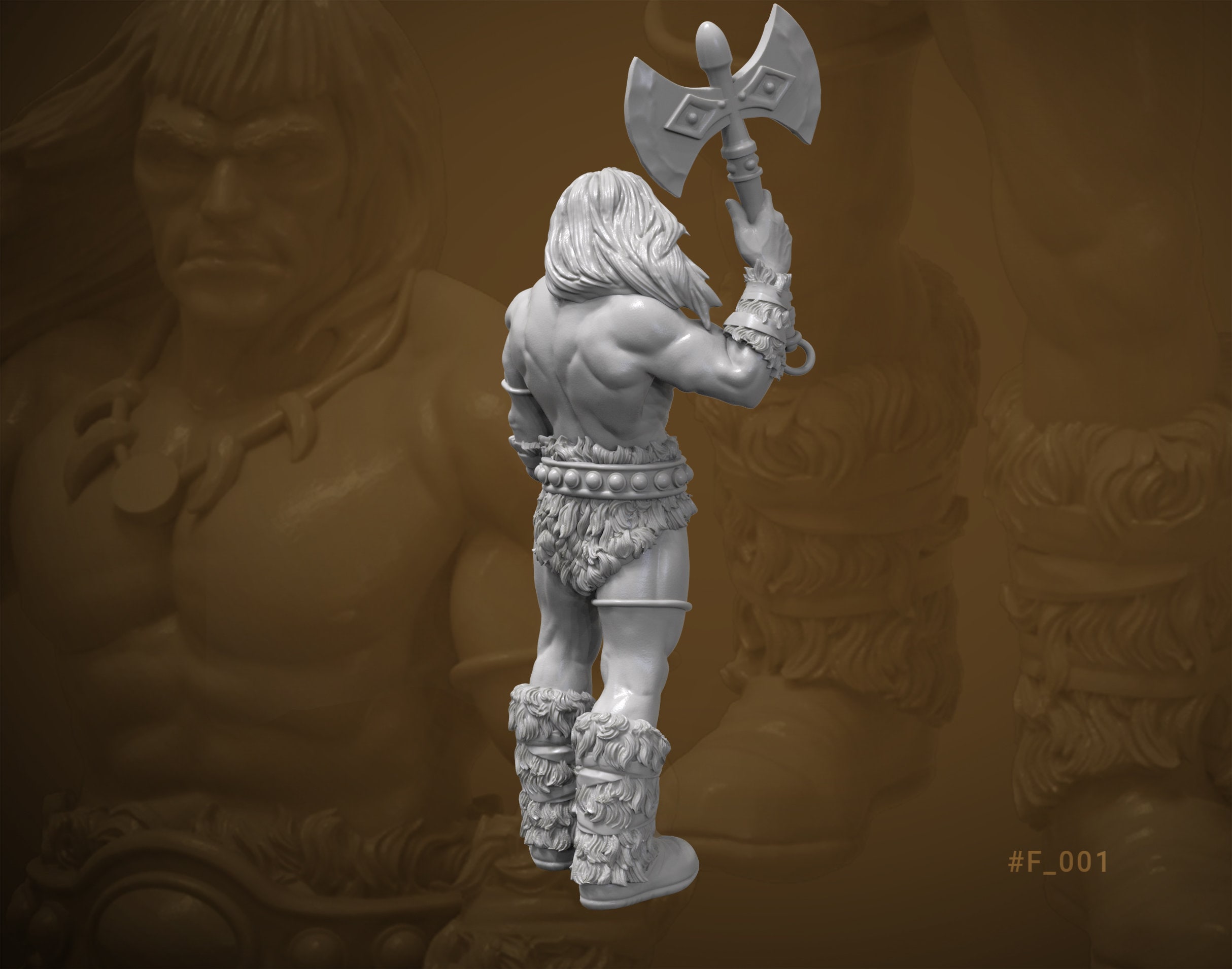 Barbarian Warrior King of Barbarians Miniature for Dnd RPG - Etsy