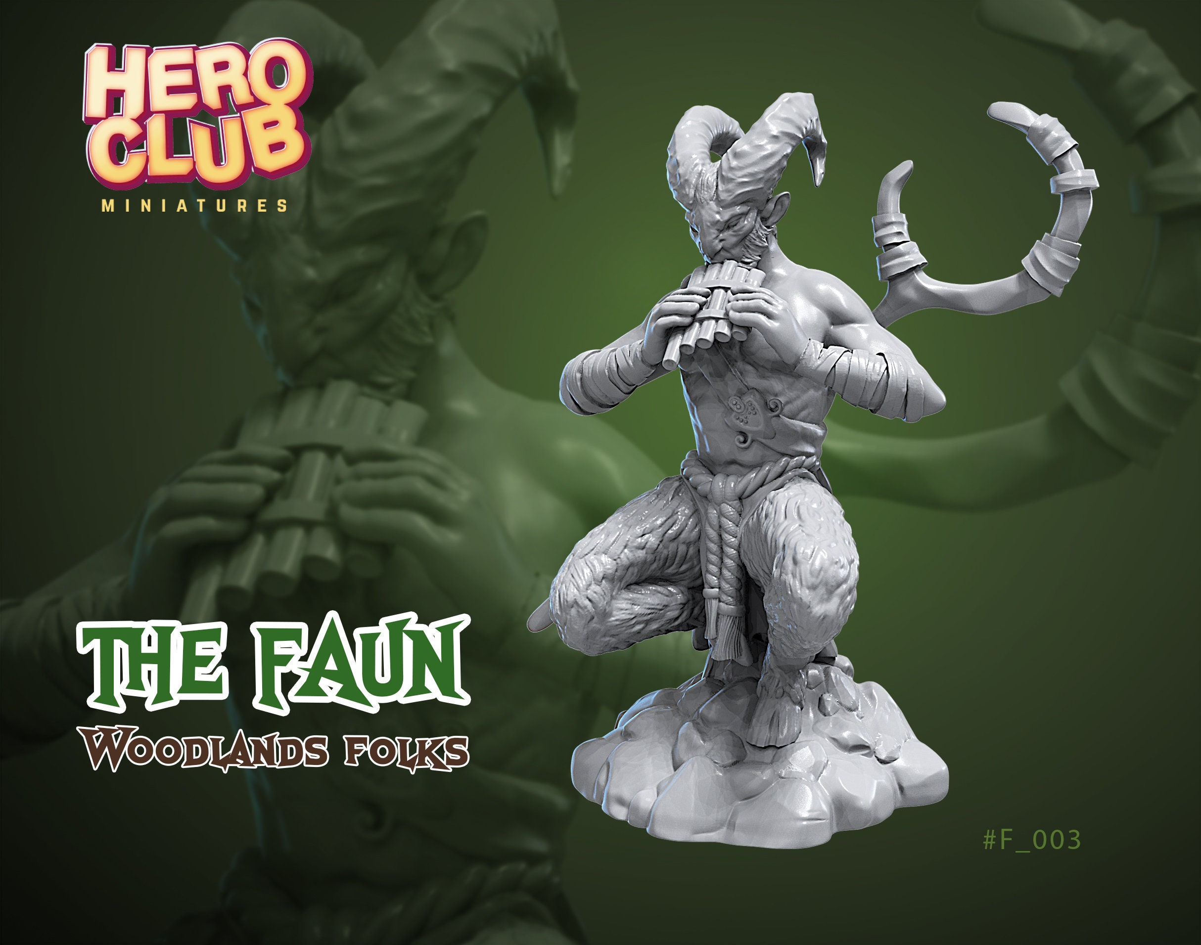 FAUN With Pan's Flute Miniature Bard Druid Shaman Sidhe Satyr for ...