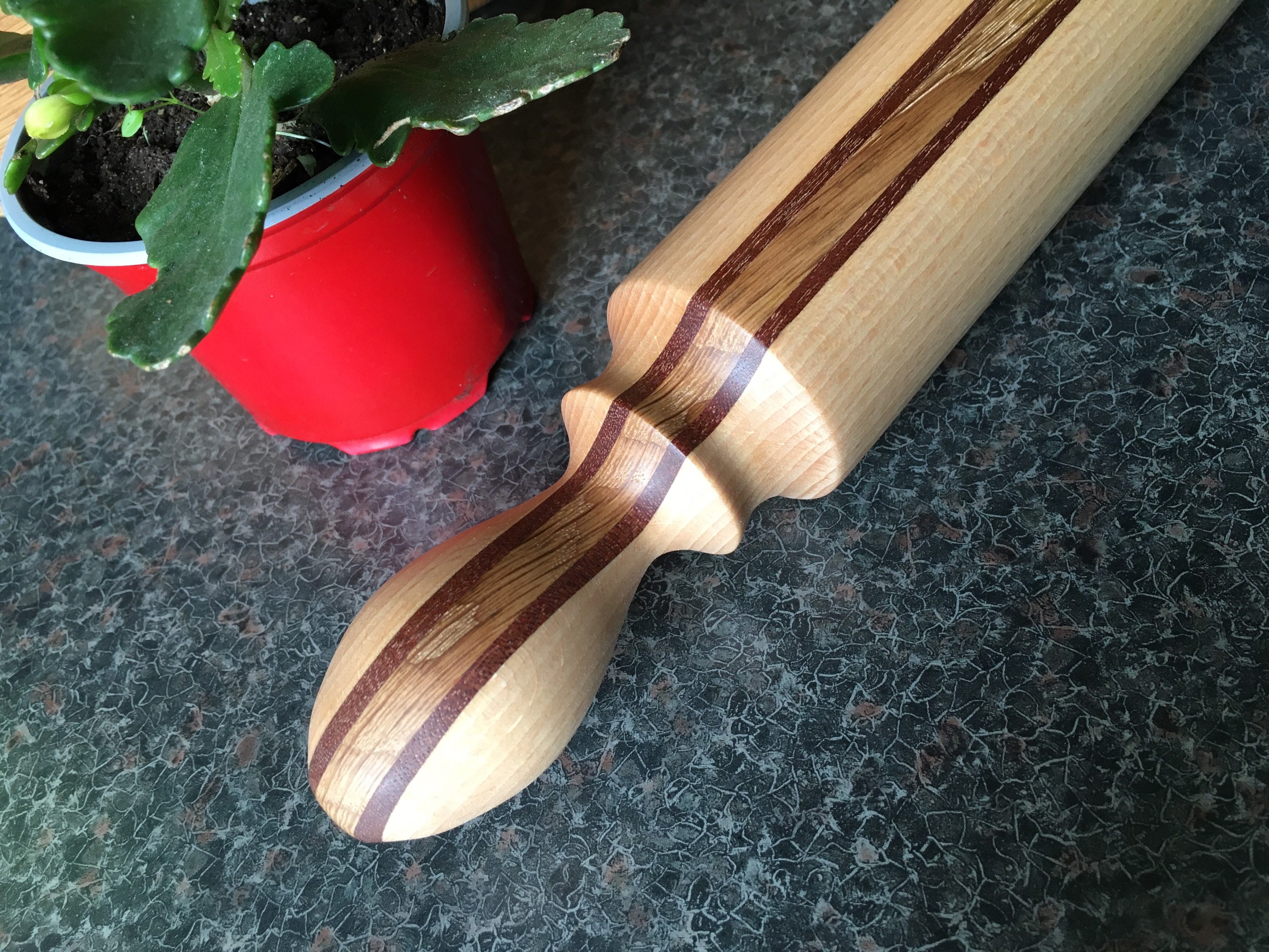 Unique Handmade Hand-turned Large Wooden Rolling Pin Beech Oak | Etsy