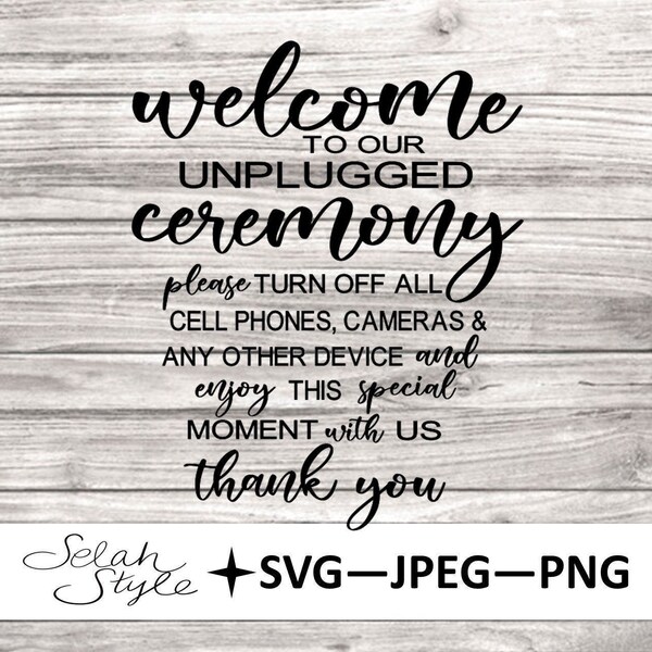 Unplugged Sign Svg - Etsy