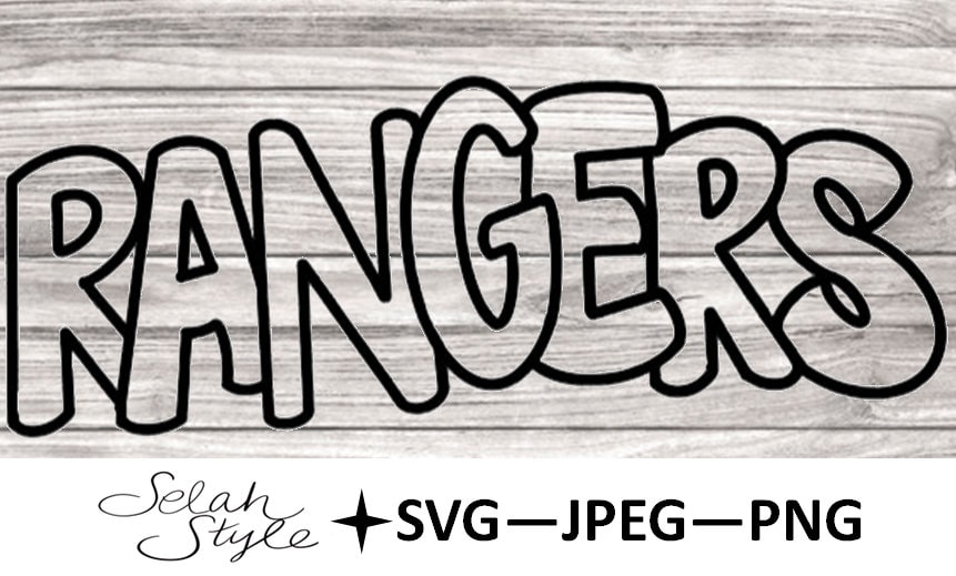 Rangers Bubble Letters Digital Download, SVG, PNG, JPEG - Etsy