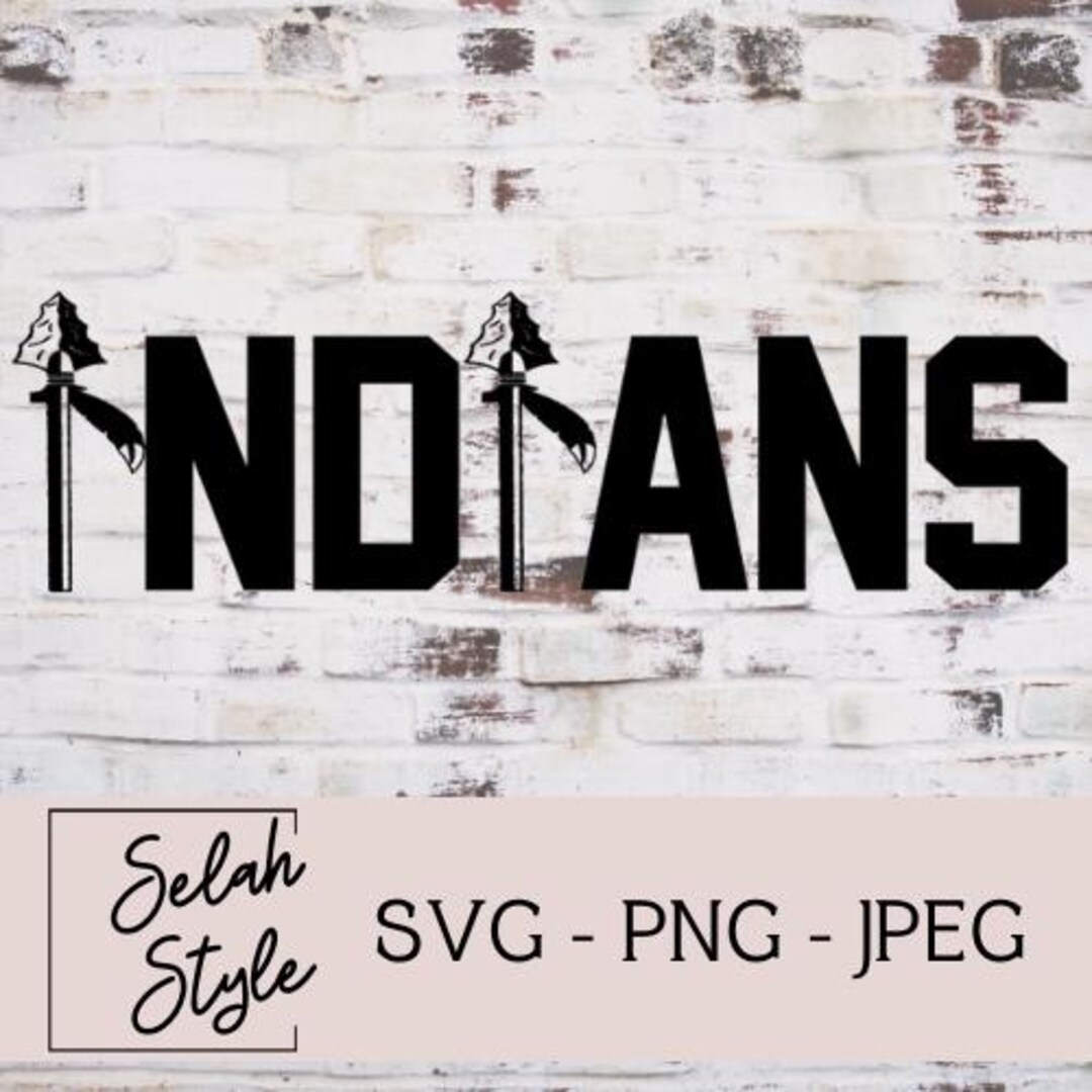 Arrowhead Indians Logo Digital Download - Svg, Png, Jpg, Jpeg - Etsy