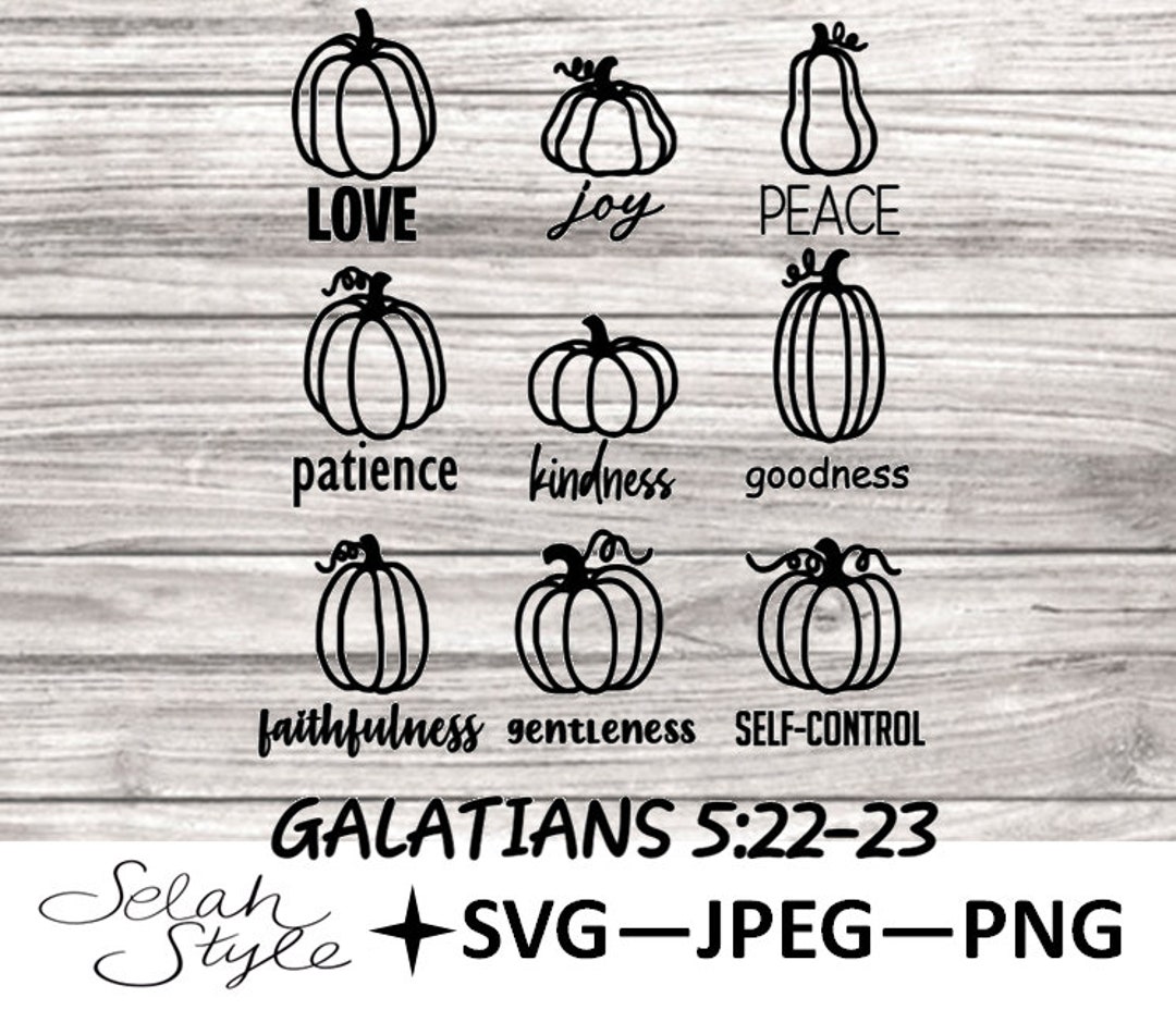 Fall Fruit of the Spirit Pumpkins Digital Download, SVG, PNG, JPEG - Etsy