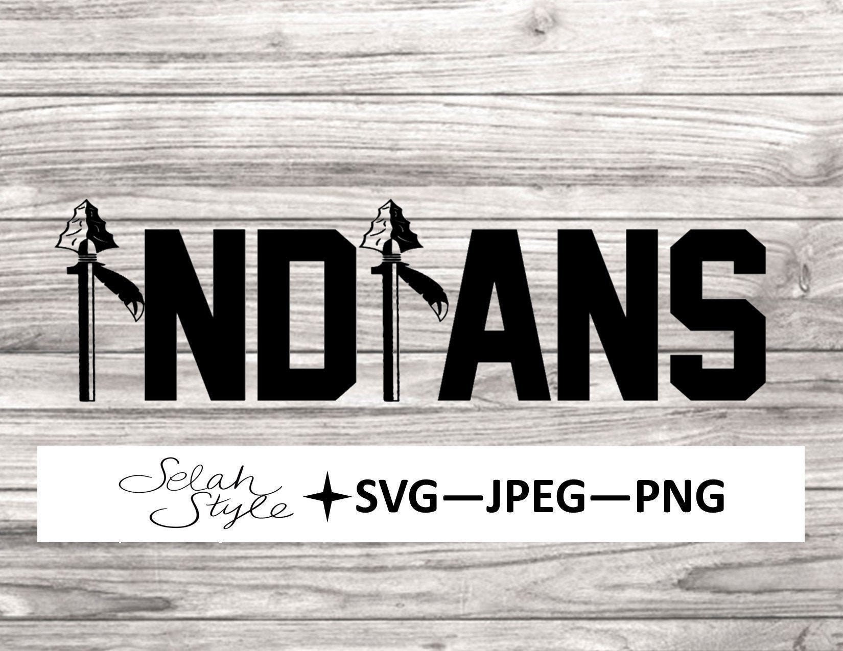 Arrowhead Indians Logo Digital Download Svg, Png, Jpg, Jpeg - Etsy