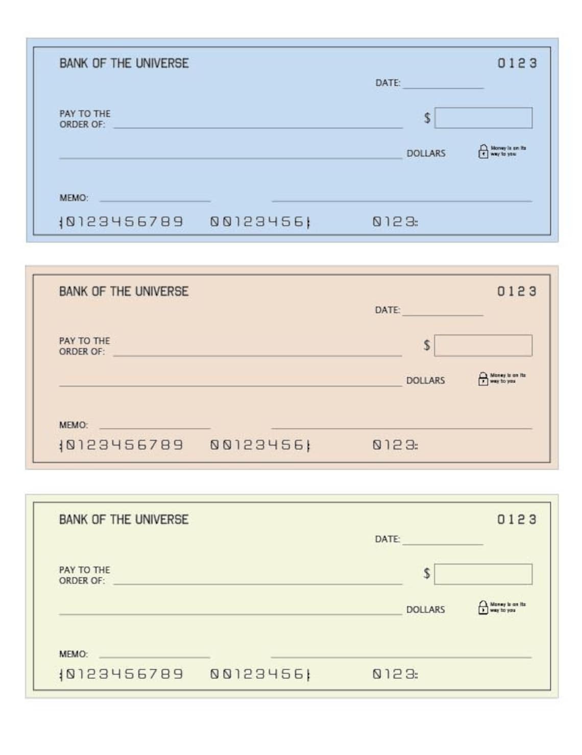 LOA - Printable Blank Checks - Etsy