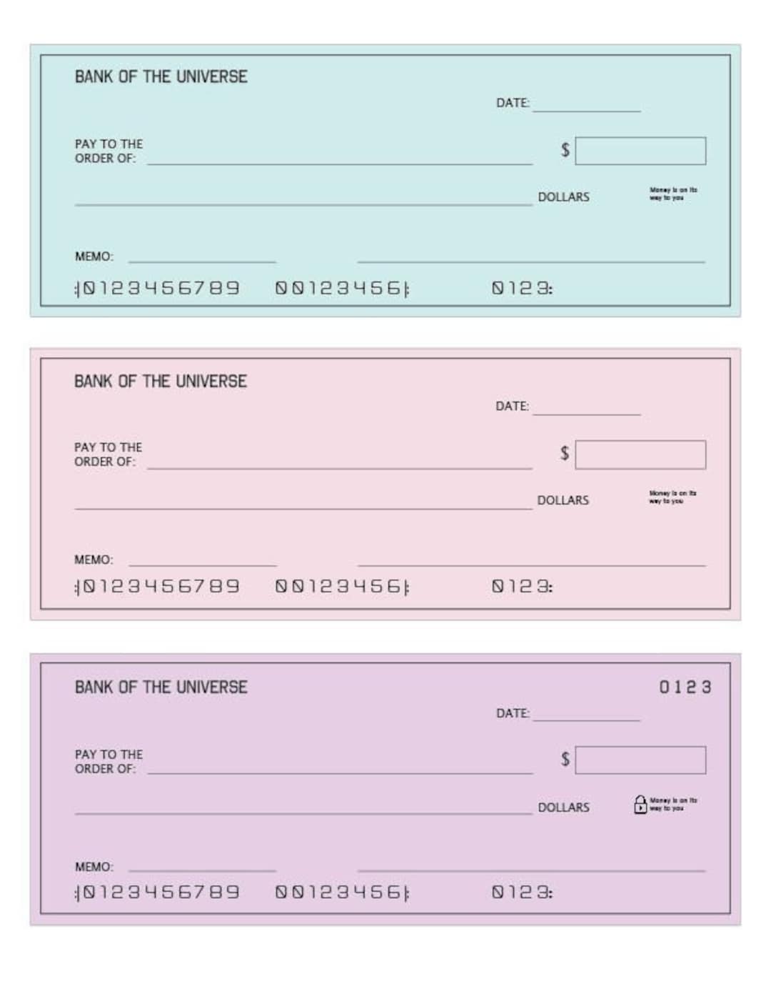 LOA - Printable Blank Checks - Etsy