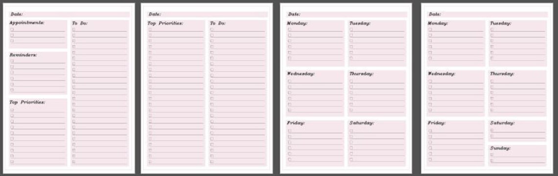 Printable To-do List (pink) - Etsy